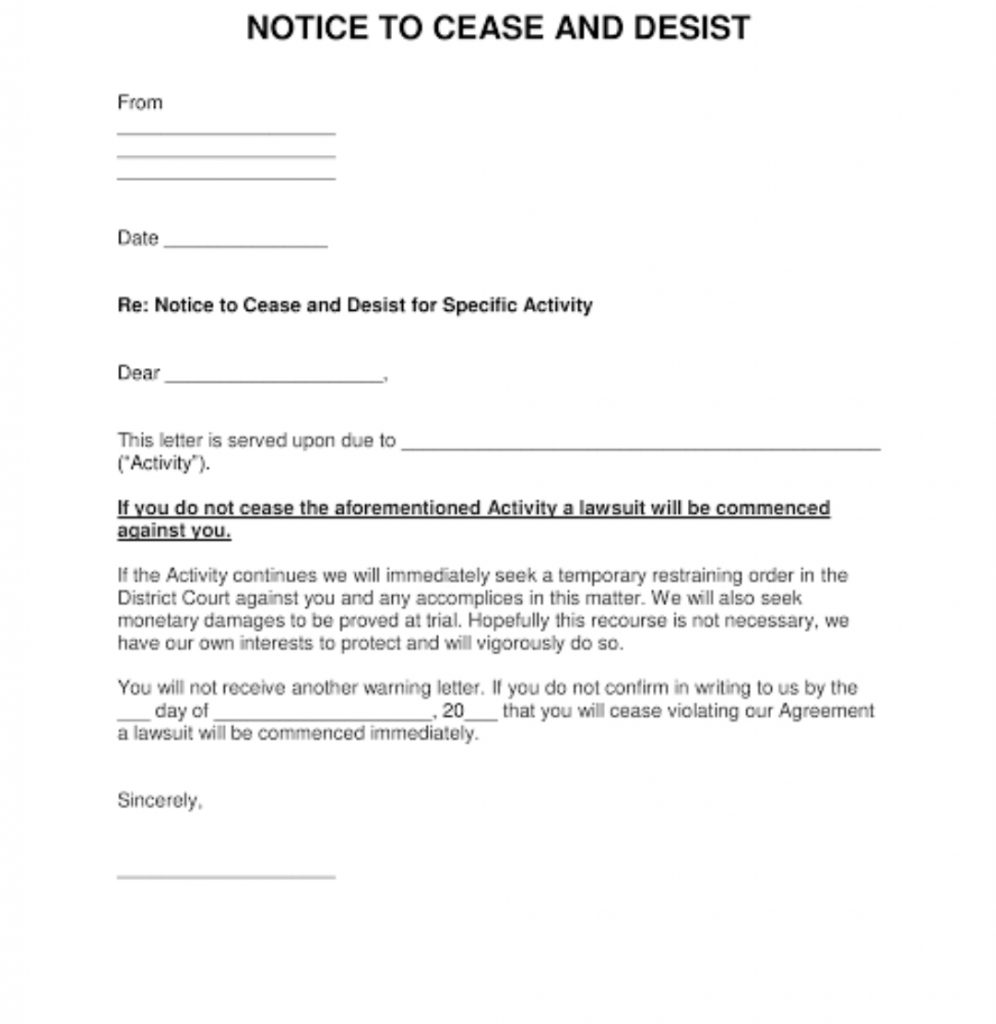 3 Simple Steps To Write Best Cease And Desist Letter ESahayak