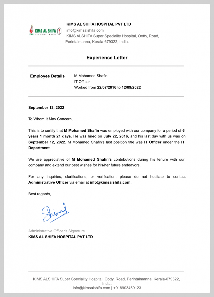 How to write a Relieving & Experience Letter? | eSahayak